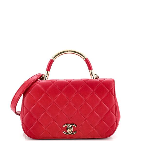CHANEL | Bags | Chanel Carry Chic Flap Bag Quilted Lambskin Small Pink ...